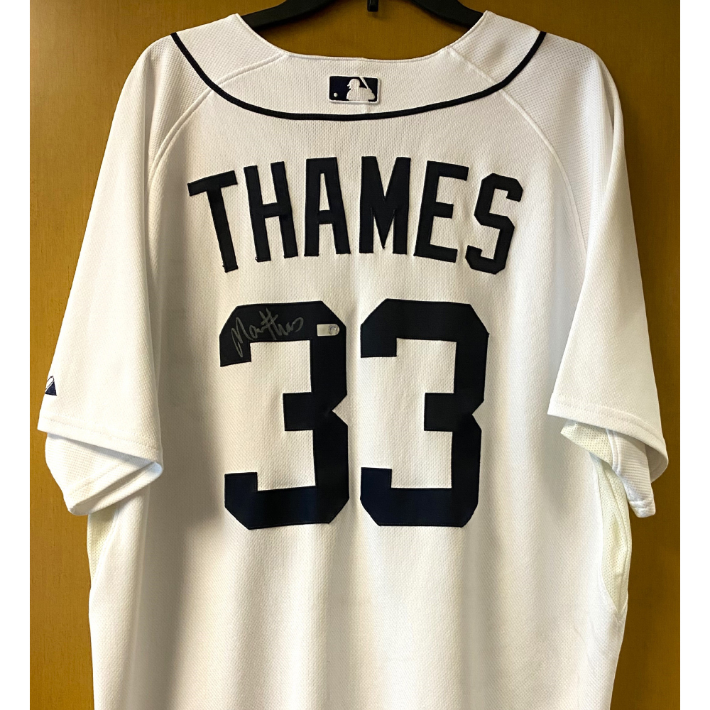 Marcus Thames #33 Detroit Tigers Autographed Home Jersey (MLB ...