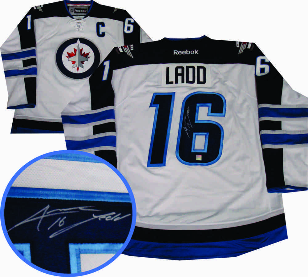 Andrew Ladd - Signed Winnipeg Jets White Jersey - NHL Auctions
