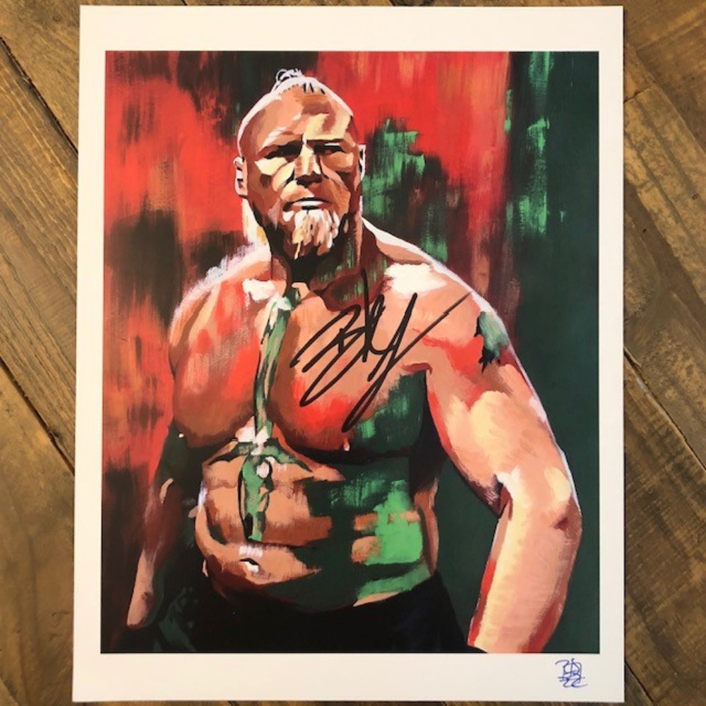 Brock Lesnar SIGNED Rob Schamberger 11 x 14 Art Print | WWE Auction