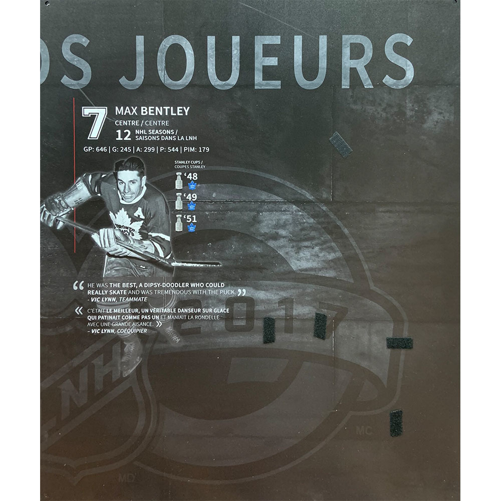 Max Bentley NHL 100 Greatest Players Display - Once on Exhibit in the ...