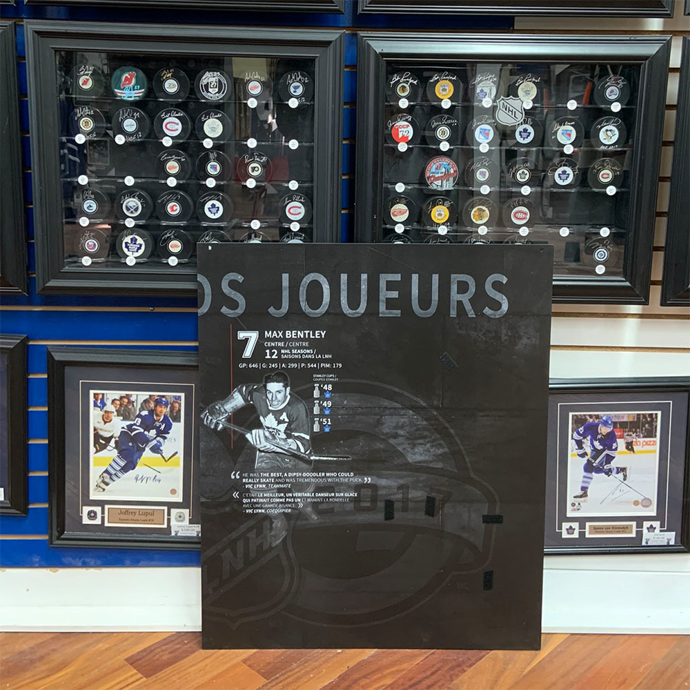 Max Bentley NHL 100 Greatest Players Display - Once on Exhibit in the ...