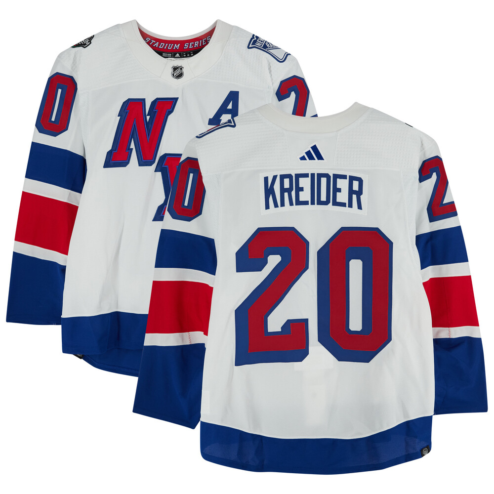 Chris Kreider New York Rangers 2024 NHL Stadium Series Game-Used Jersey - Worn During the First ...