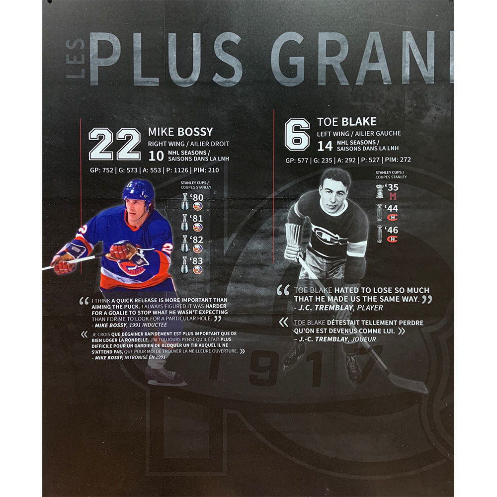 Mike Bossy & Toe Blake NHL 100 Greatest Players Display - Once on ...