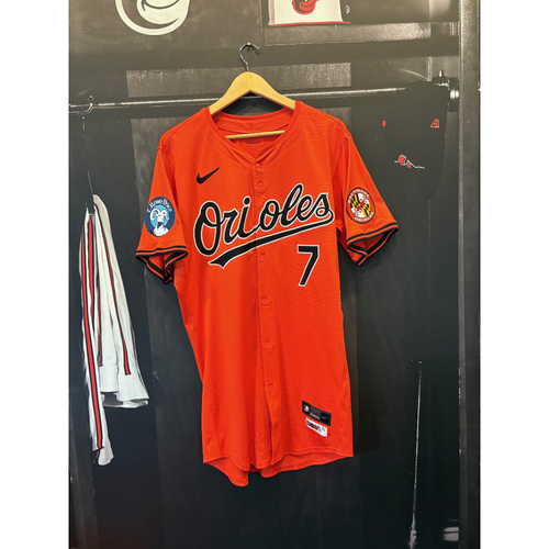 Jackson Holliday: Jersey - Game-Used (9/29/24 @ Twins (1-1, BB ...