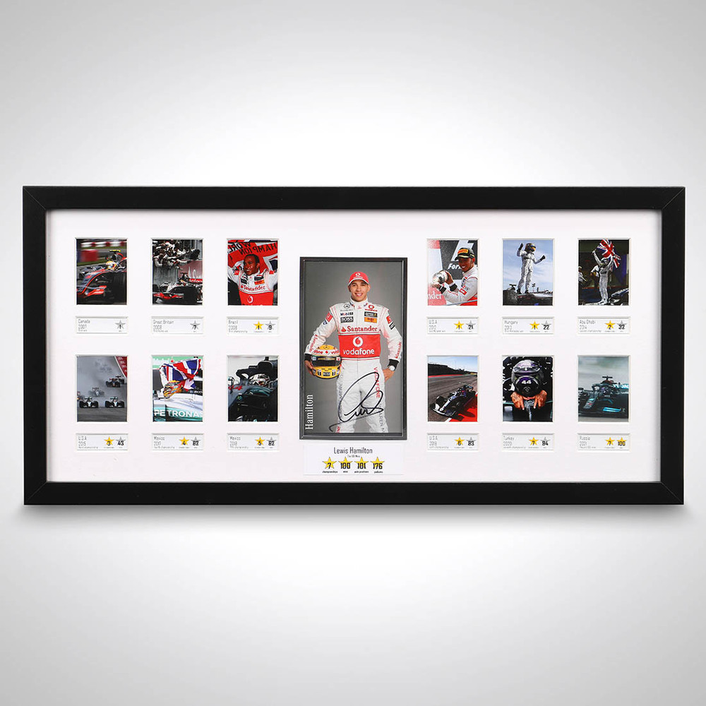 Lewis Hamilton Championship Photograph Display With Signed Driver Card ...