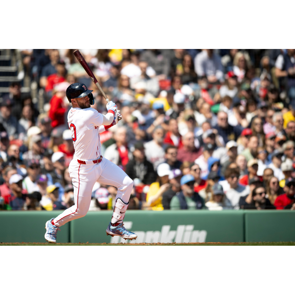 Trevor Story Game Worn Autographed 2025 Patriots' Day Day Jersey | Red Sox Auctions