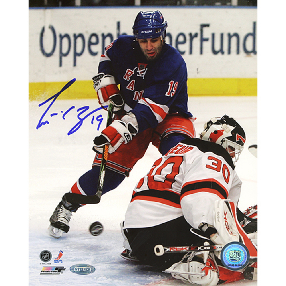 Scott Gomez Autographed Shot vs. Devils 16x20 Photograph - NHL Auctions