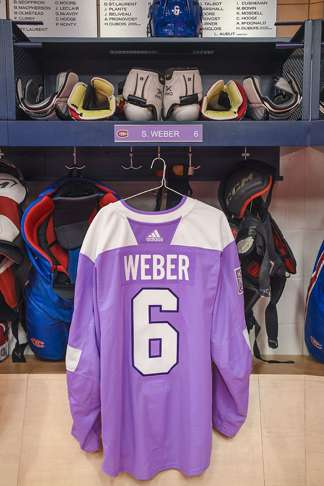 Shea Weber Autographed Hockey Fights Cancer jersey - NHL Auctions