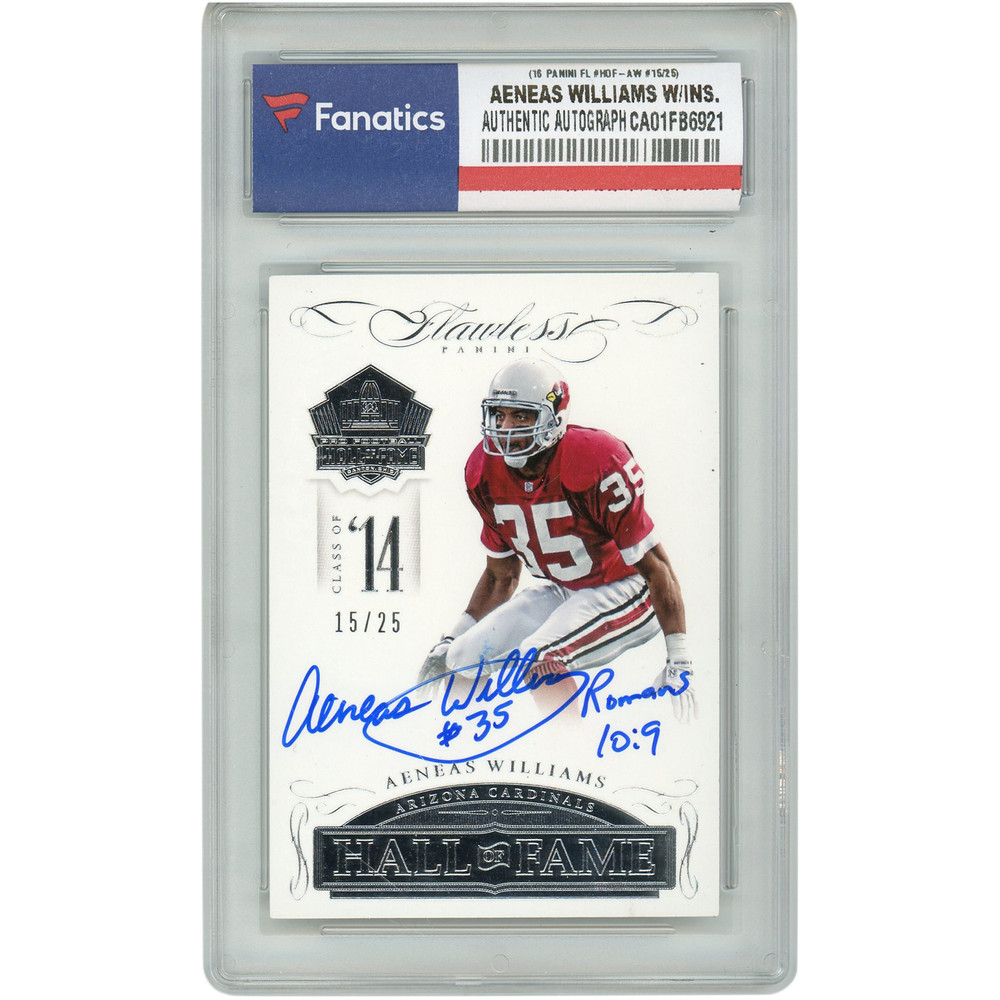 Aeneas Williams Arizona Cardinals Autographed & Inscribed 2016 Panini ...