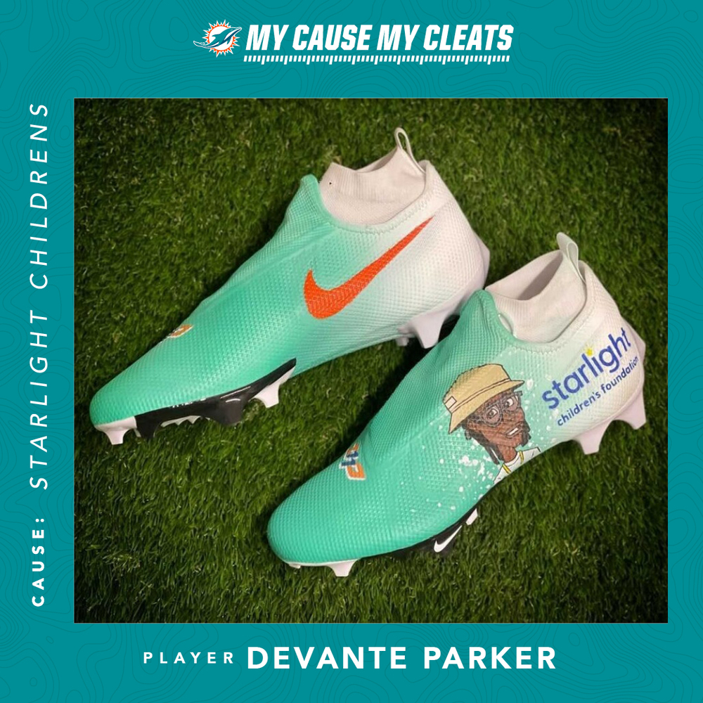 My Cause My Cleats - Dolphins DeVante Parker custom cleats - Supporting ...