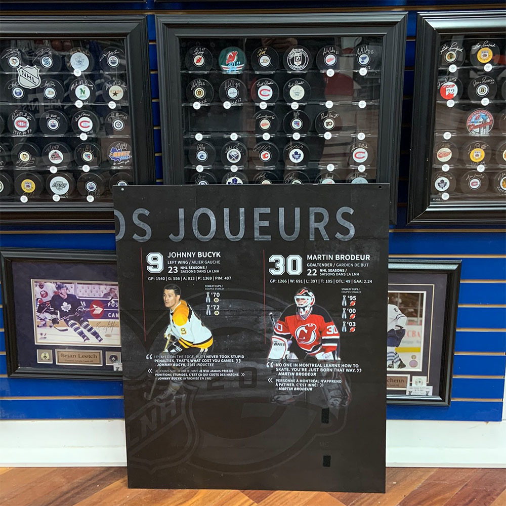 Johnny Bucyk & Martin Brodeur NHL 100 Greatest Players Display - Once ...