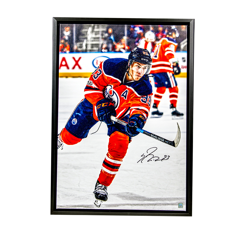 Ryan Nugent-Hopkins #93 - Autographed & Framed Edmonton Oilers 20" x 29 ...