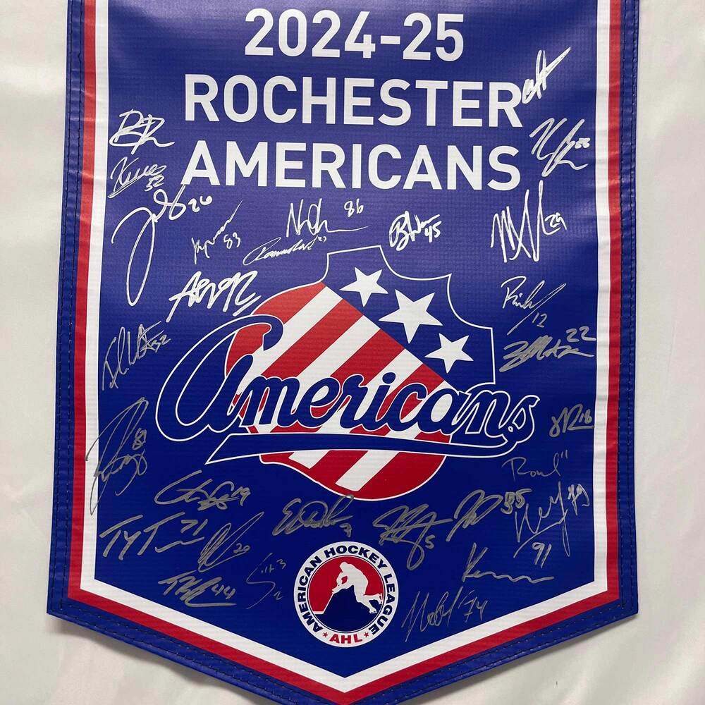 AHL Authentic - 2024-25 Rochester Americans Team-Signed Banner