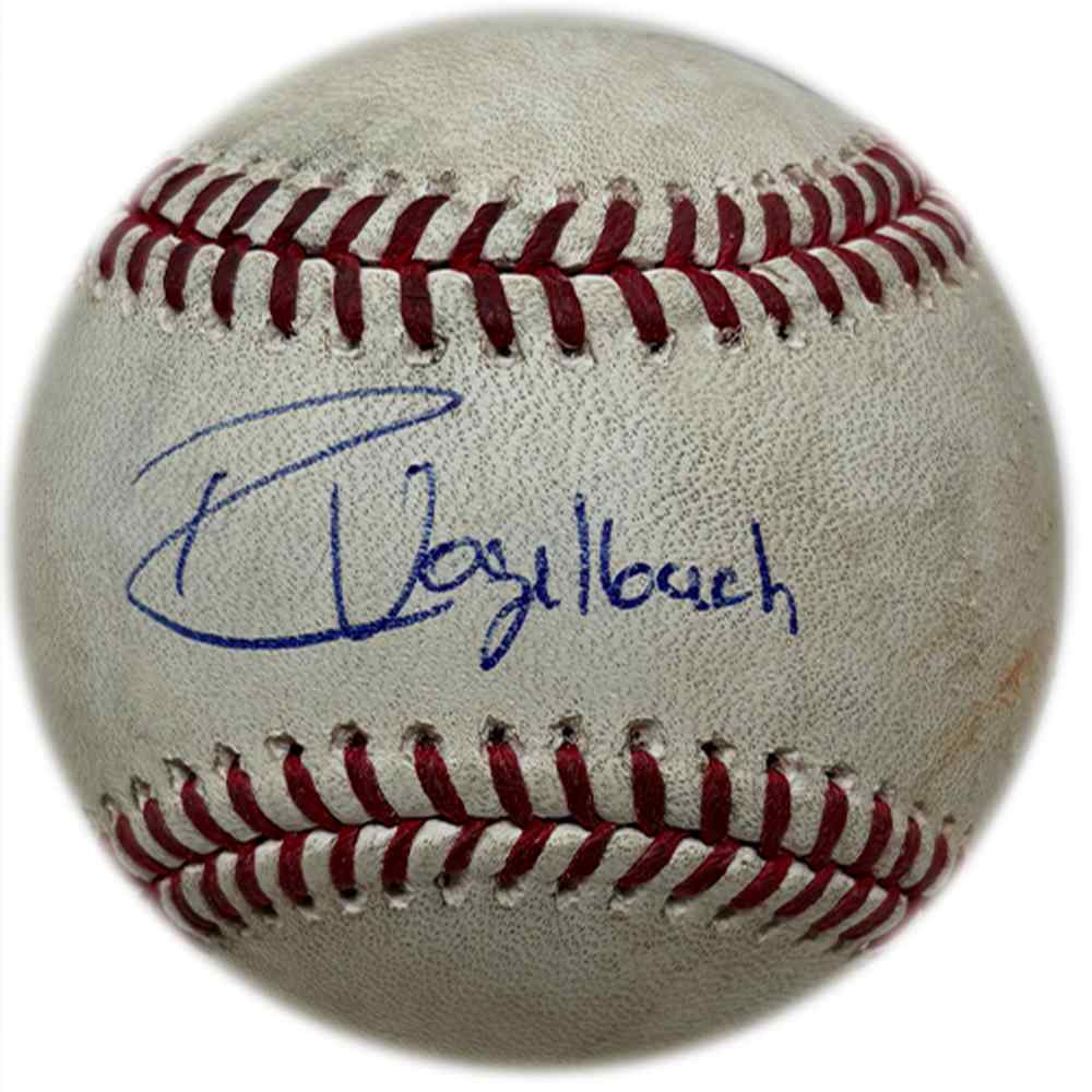 Daniel Vogelbach #32 - Autographed Game-Used Baseball - German Marquez ...