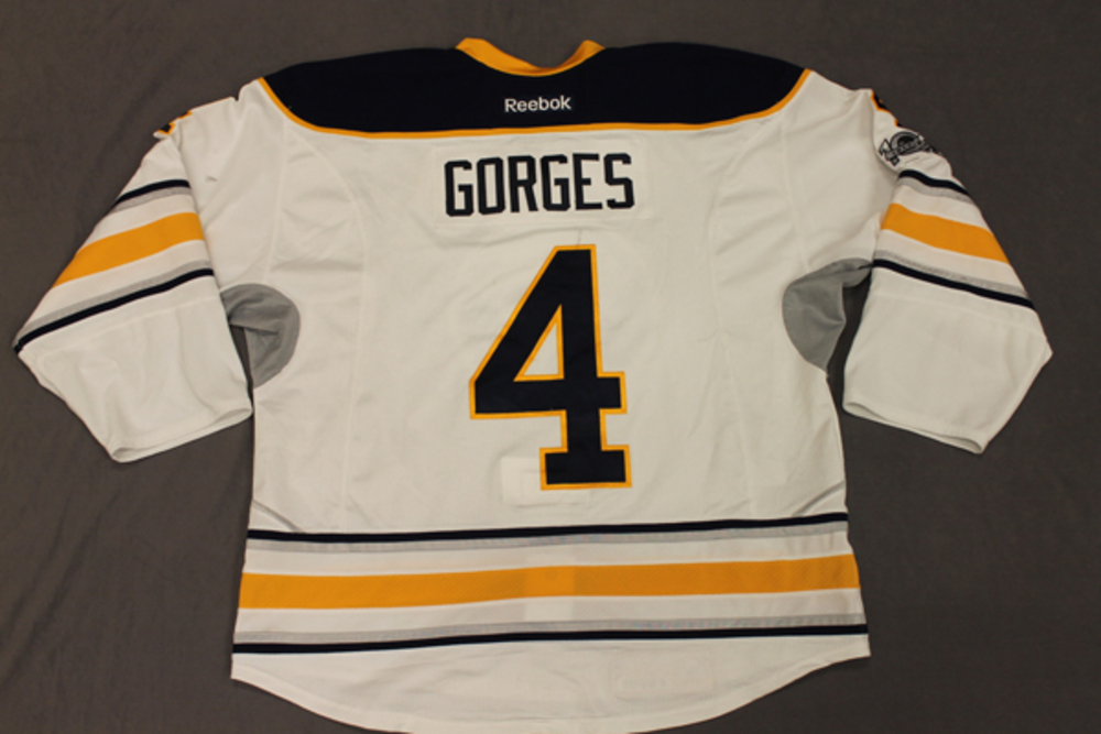 Josh Gorges Buffalo Sabres Game-Used 2016-17 Set 2 Away Jersey - NHL ...