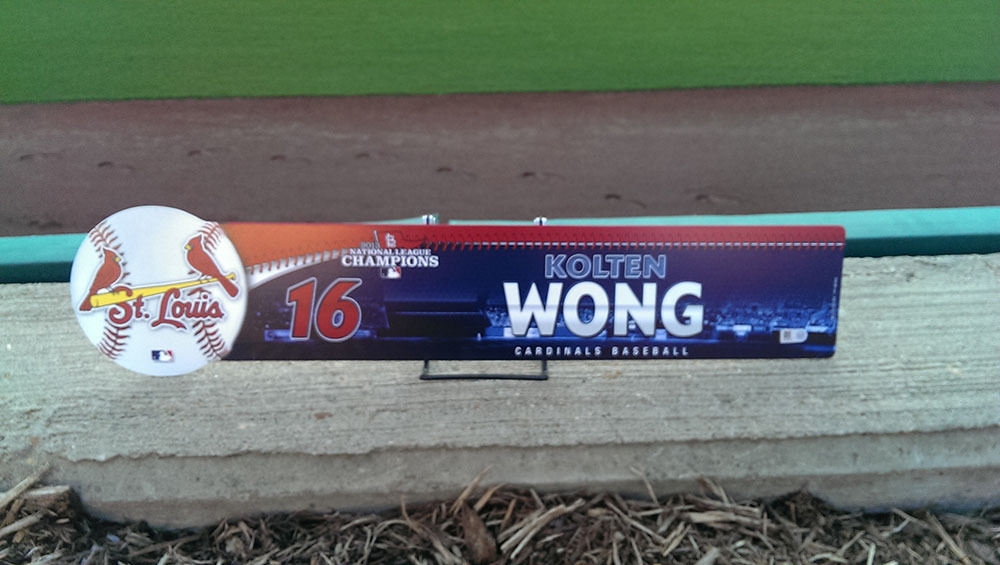 Cardinals Authentics: Kolten Wong Postseason Nameplate - HZ357521 | MLB ...