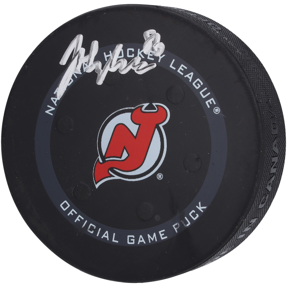 Jack Hughes New Jersey Devils Autographed Game-Used Puck from December ...