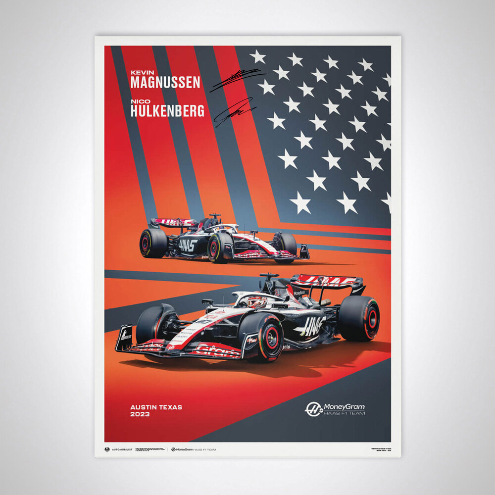 Dual Signed Haas F1 Team Poster - United States GP | F1 Authentics