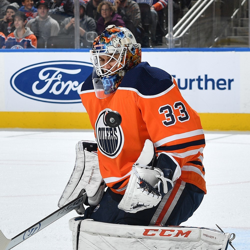 Cam Talbot #33 - Autographed 2017-18 Edmonton Oilers vs Pittsburgh ...