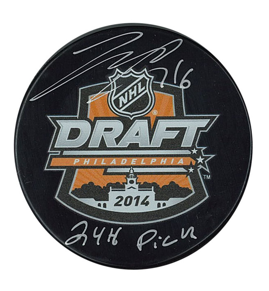 Jared McCann Signed 2014 NHL Draft Puck with "24th Pick" Inscription ...