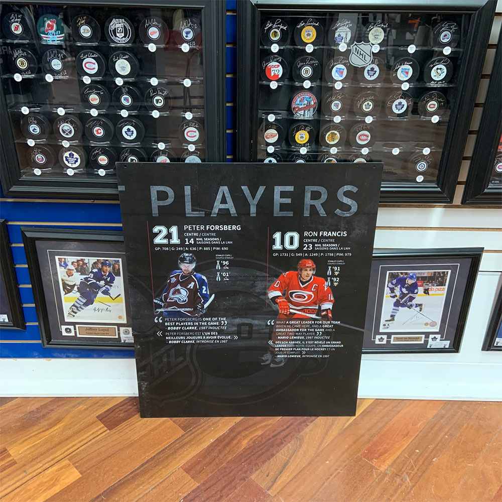 Peter Forsberg & Ron Francis NHL 100 Greatest Players Display - Once on ...