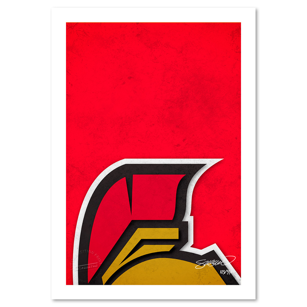 Ottawa Senators Minimalist NHL Logo Limited Edition Art Print by S ...