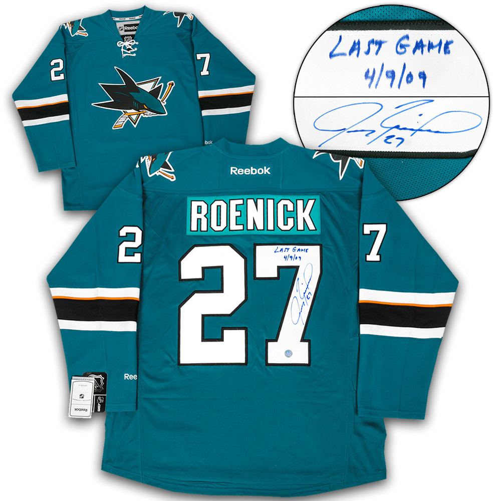 Jeremy Roenick San Jose Sharks Signed Last Game Reebok Jersey - NHL ...