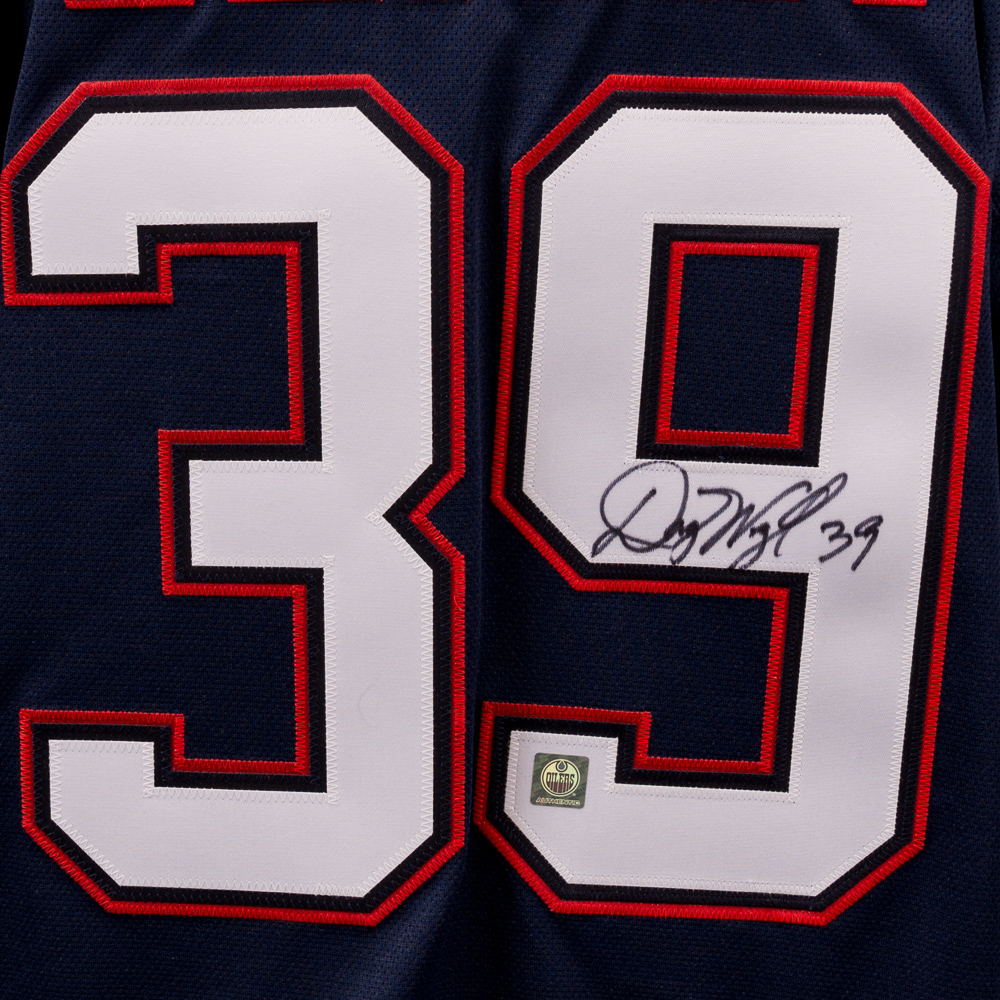 Doug Weight #39 - Autographed Edmonton Oilers Navy Blue Pro Player ...