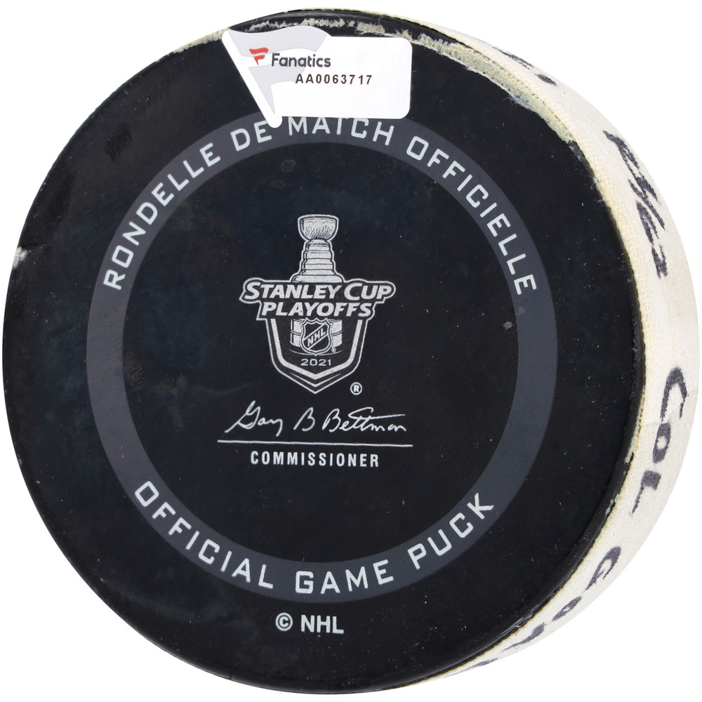 Joonas Donskoi Colorado Avalanche Game-Used Goal Puck from May 19, 2021 ...