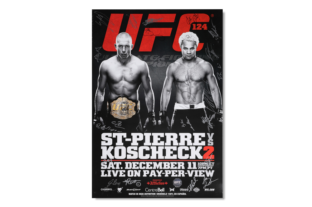UFC 124: St. Pierre vs. Koscheck 2 Autographed Poster | UFC Collectibles