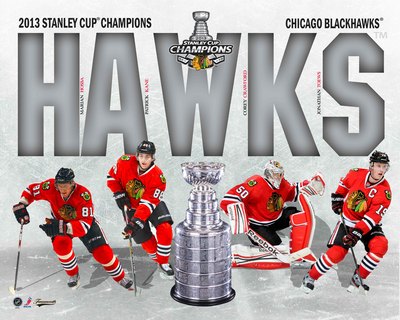 2013 Stanley Cup Champions Chicago Blackhawks Team Plaque - NHL Auctions