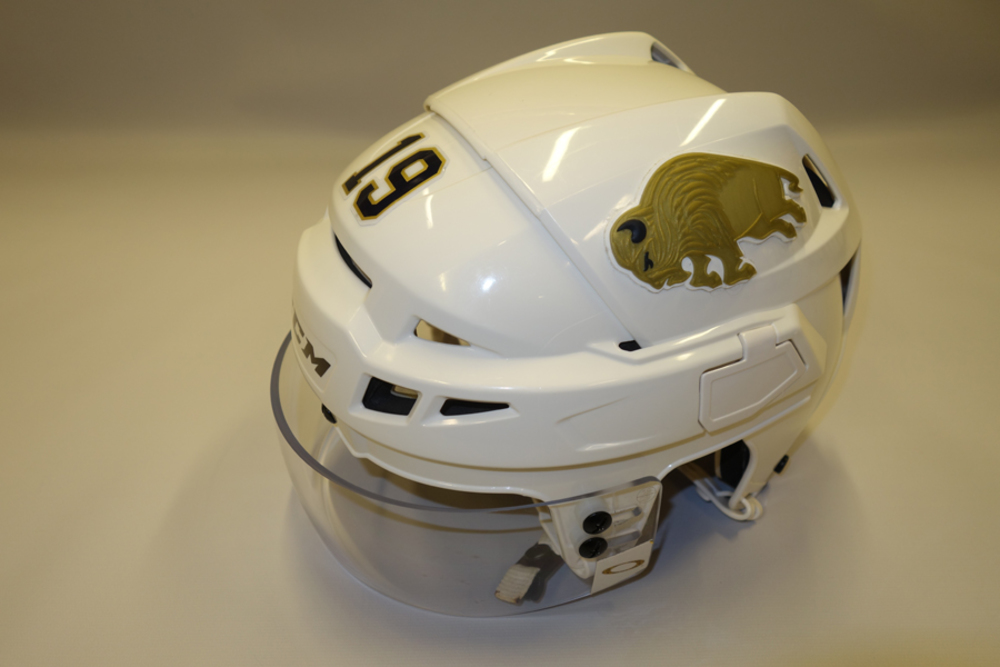 Jake McCabe Buffalo Sabres 50th Season Uniform Game-Worn Helmet - NHL ...