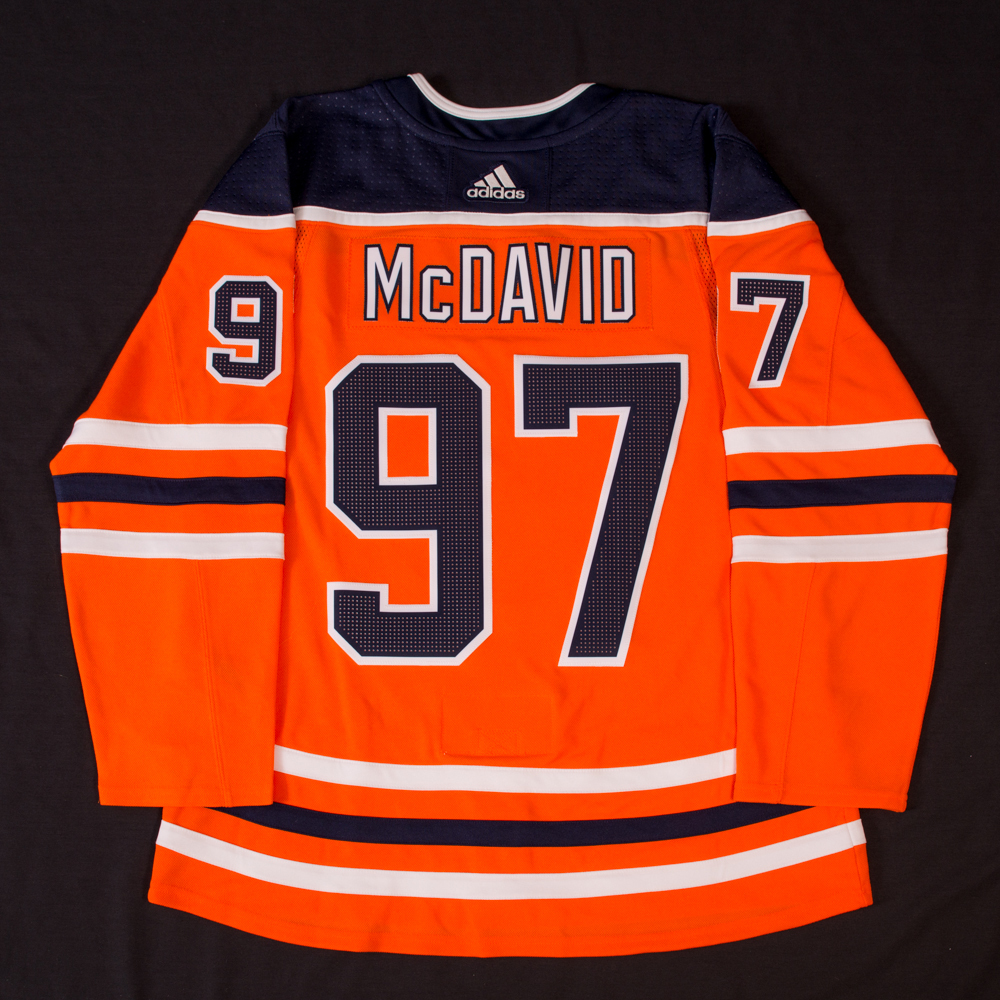 2017-18 Edmonton Oilers Team Signed Orange Oilers Adidas Pro Authentic ...