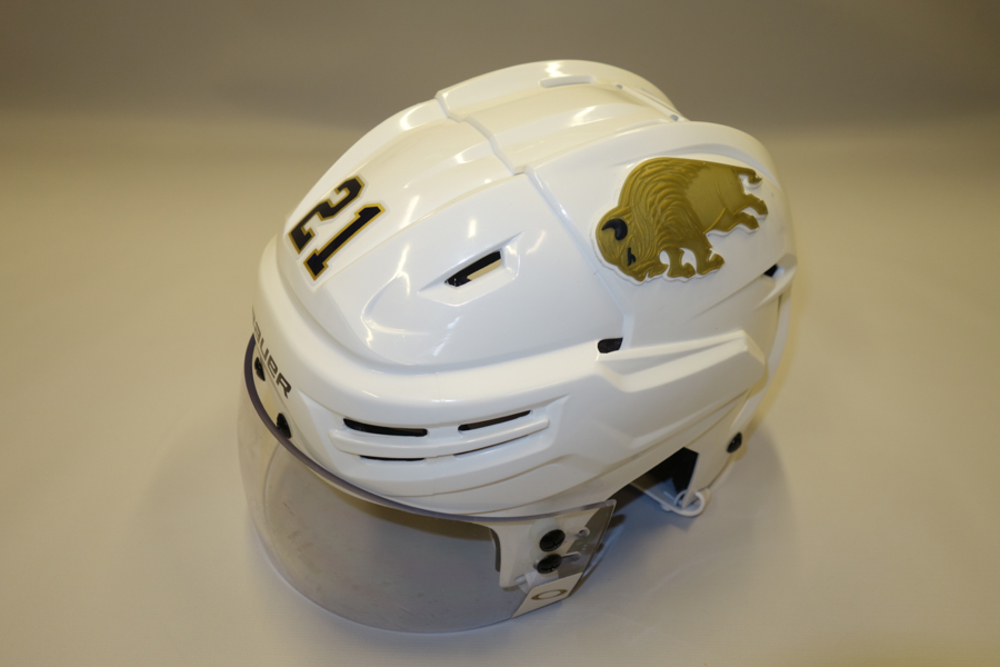 Kyle Okposo Buffalo Sabres 50th Season Uniform Game-Worn Helmet - NHL ...
