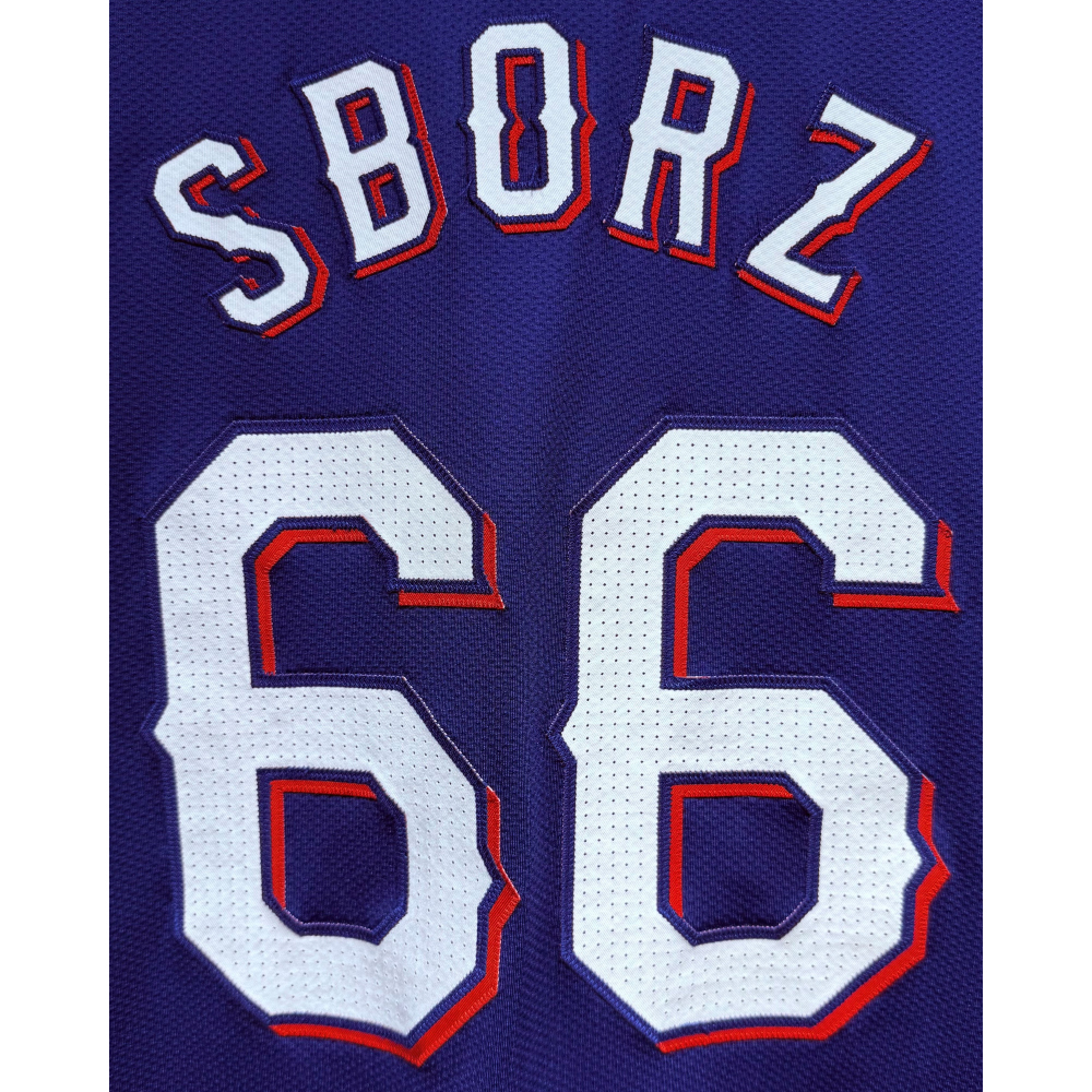 Josh Sborz #66 Texas Rangers Game-Used 2024 Blue Alternate Jersey (MLB ...