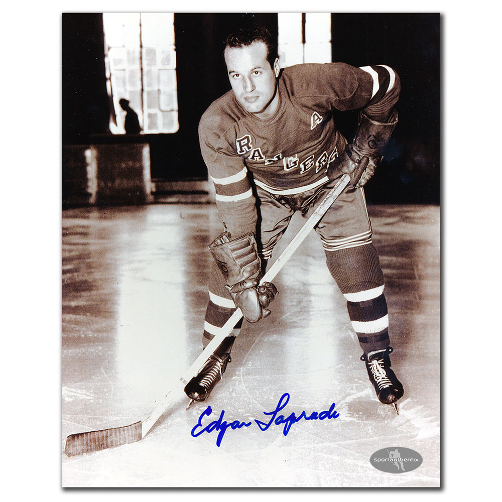 Edgar Laprade New York Rangers Autographed 8x10 Photo - NHL Auctions