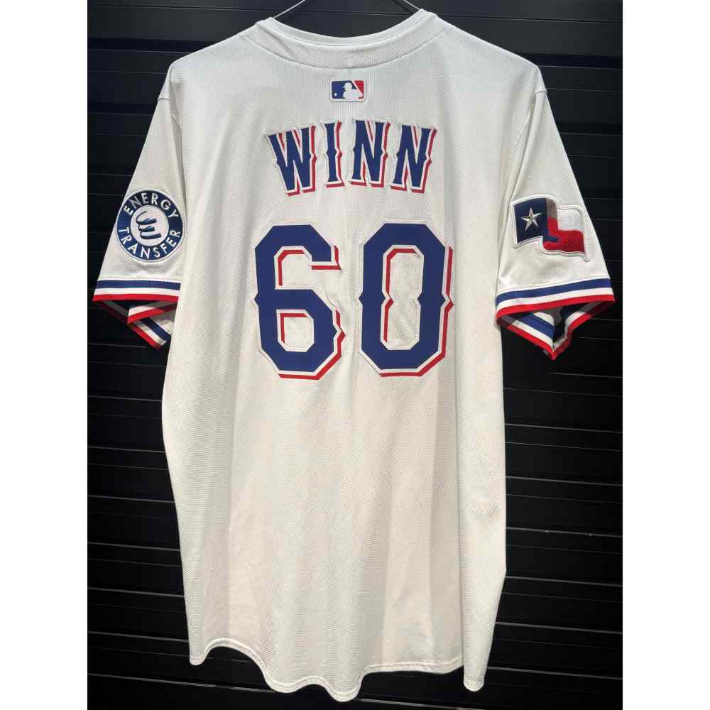 Cole Winn #60 Texas Rangers Game-Used 2025 Home Jersey (MLB ...