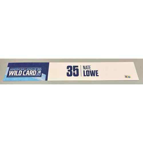 Team Issued ALWC Locker Tag: Nate Lowe - 2020 | Tampa Bay Rays Auctions