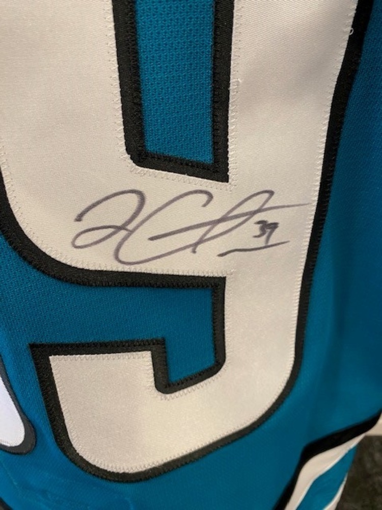 Logan Couture San Jose Sharks Game-Worn / Autographed Jersey - Hockey ...