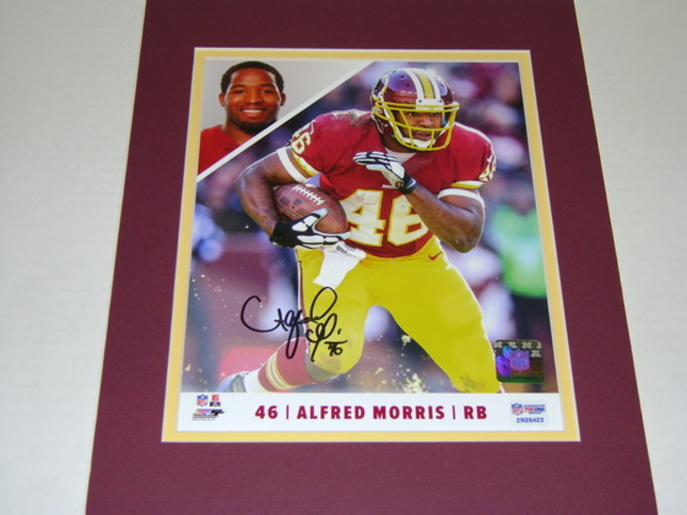 REDSKINS - ALFRED MORRIS SIGNED AND MATTED 8X10 PHOTO | The official ...