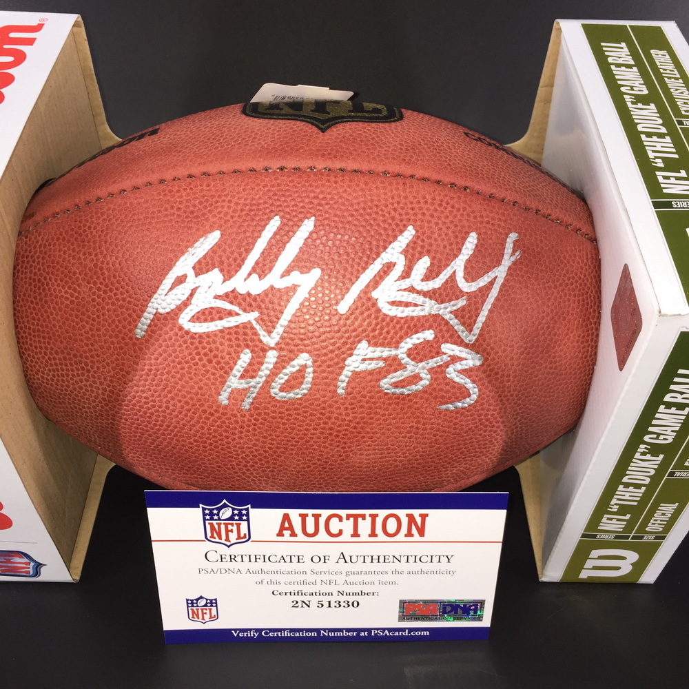 HOF - Chiefs Bobby Bell Signed Authentic Football | The official ...