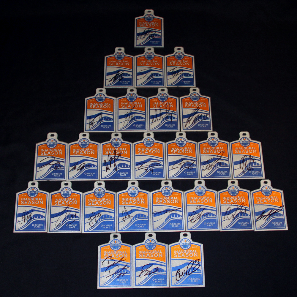 Complete Set Of 26 Autographed 2016-17 Edmonton Oilers Rogers Place ...