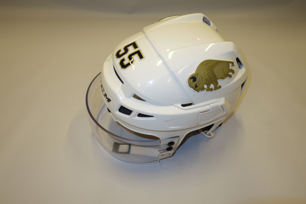 Rasmus Ristolainen Buffalo Sabres 50th Season Uniform Game-Worn Helmet ...