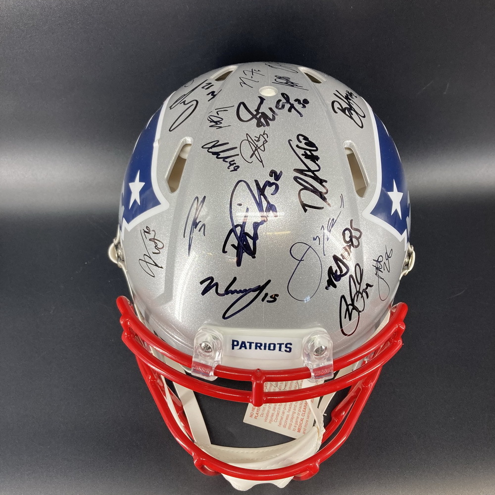 Patriots - Multi Signed Speed Helmet feat Signatures by Brian Hoyer ...