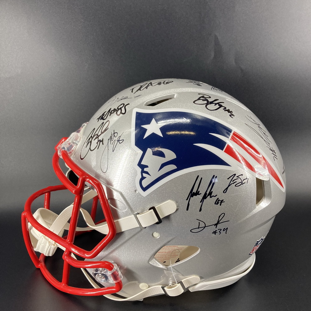 Patriots - Multi Signed Speed Helmet feat Signatures by Brian Hoyer ...