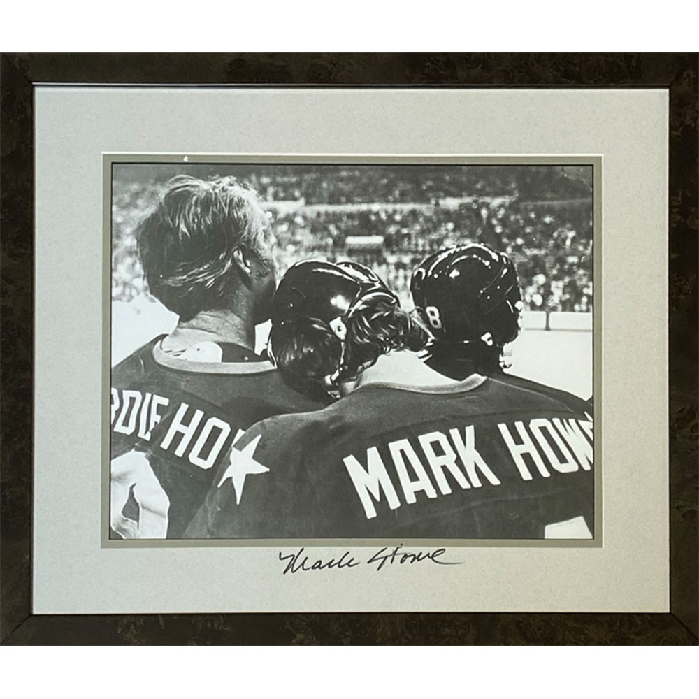 Mark Howe Autographed Framed 11X14 Photo w/Father Gordie Howe - NHL ...