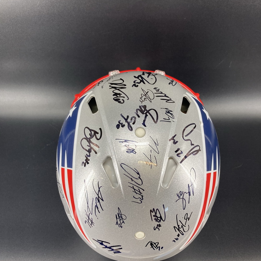 Patriots - Multi Signed Speed Helmet feat Signatures by Brian Hoyer ...