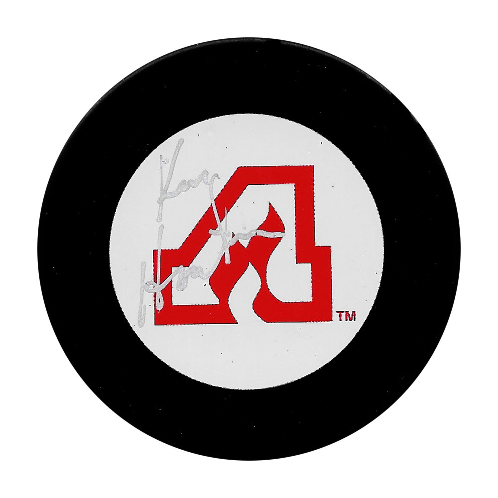 Ken Houston Autographed Atlanta Flames Puck - NHL Auctions