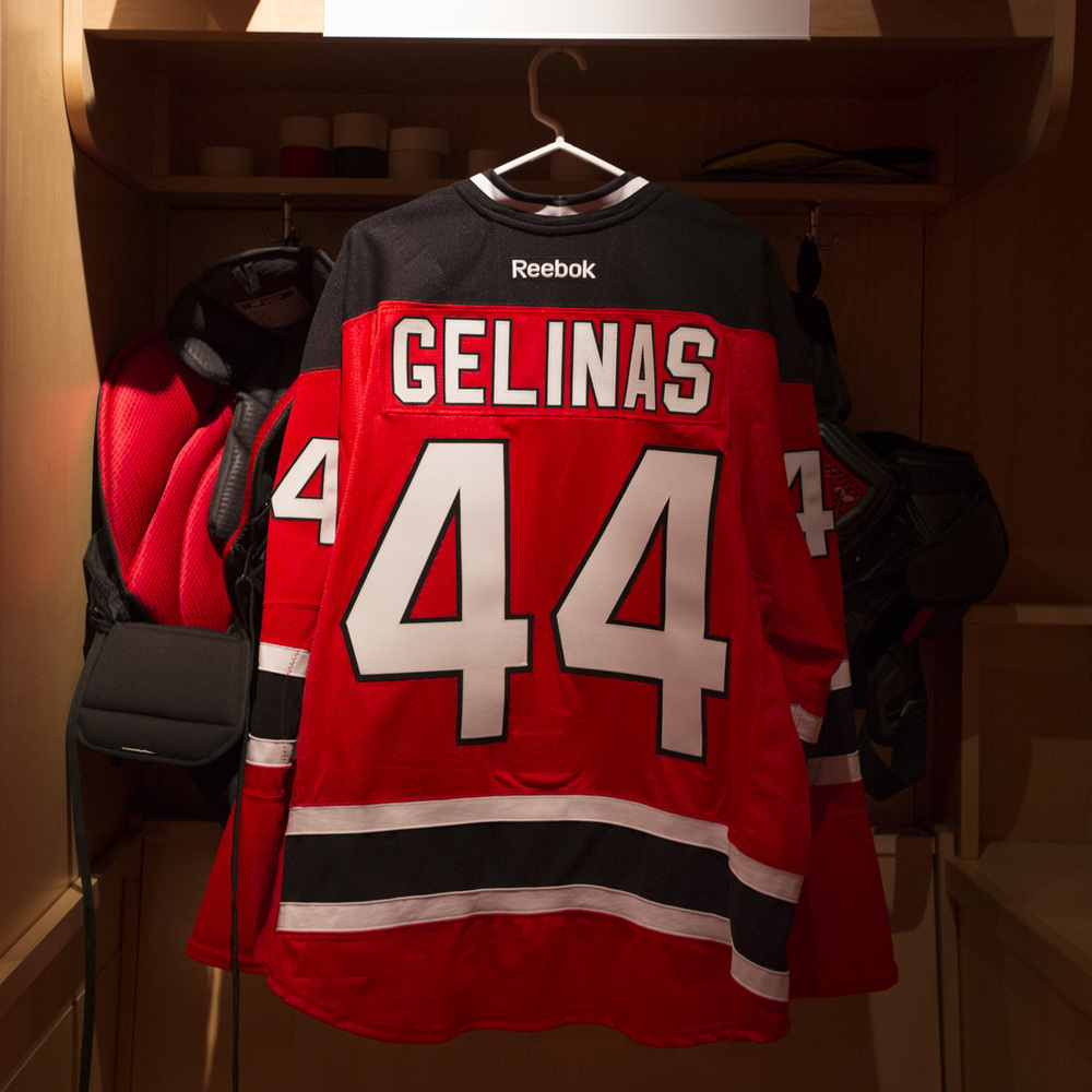 Eric Gelinas - Martin Brodeur Jersey Retirement Game - Game-issued ...