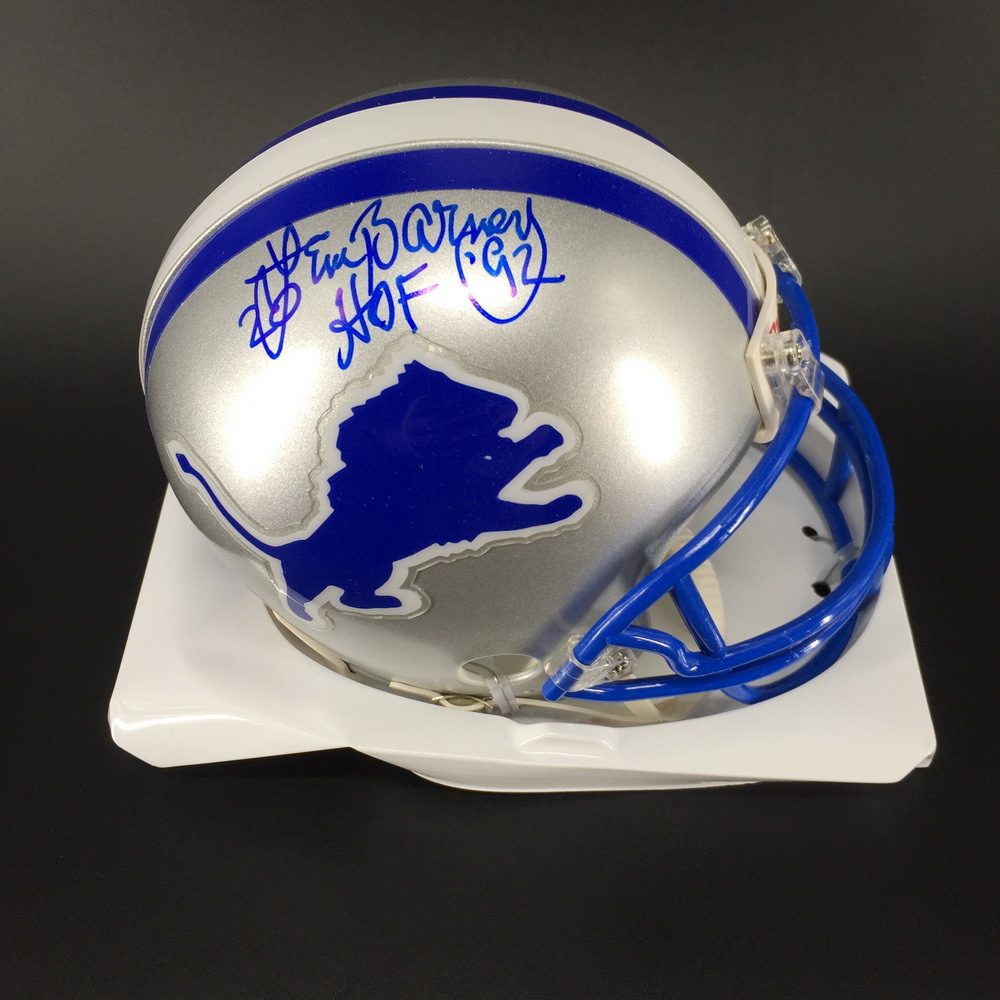 NFL Auction | HOF - Lions Lem Barney Signed Mini Helmet
